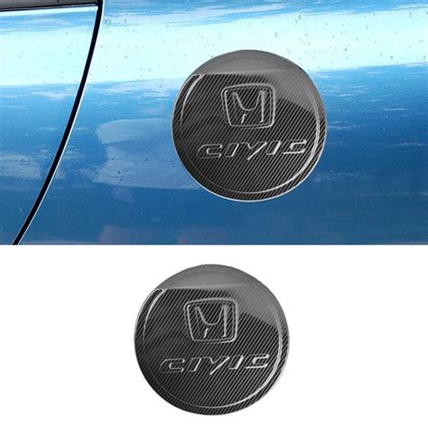 Zerui สำหรับ Honda Civic 2006 2015ฝาครอบถังน้ำมันลายคาร์บอนไฟเบอร์ Civic Fd Fb Th
