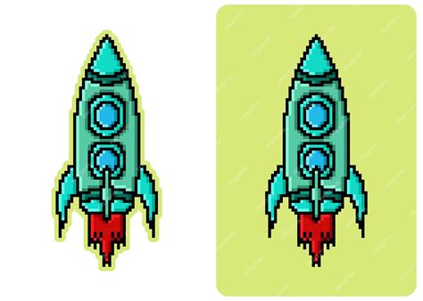 Premium Vector Pixel Art Spaceship Design Vector