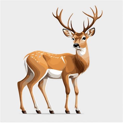 Premium Vector Deer Vector On A White Background