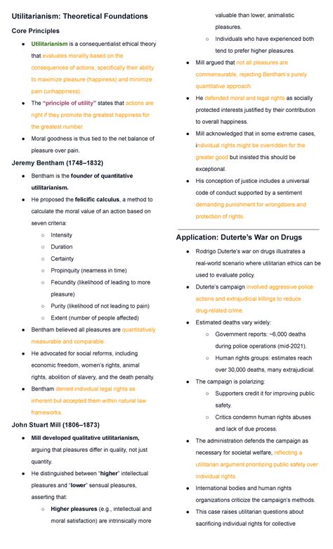 Utilitarianism Theoretical Foundations And Core Principles Studocu