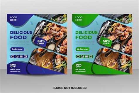 Plantilla De Diseño De Redes Sociales De Comida Deliciosa Moderna