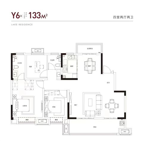 乐富强湖光秋色花园 合肥乐富强湖光秋色花园楼盘零居室户型图 3室2厅2卫建面 111m²房型图 合肥贝壳新房