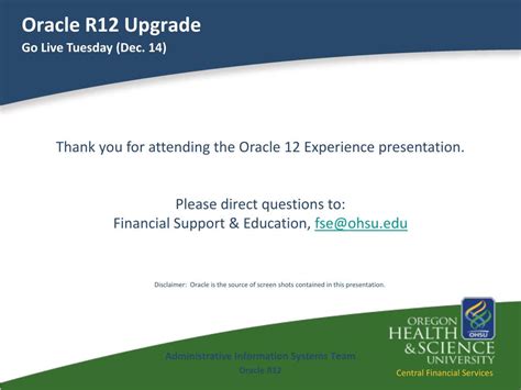 Ppt Oracle R12 Upgrade Powerpoint Presentation Free Download Id