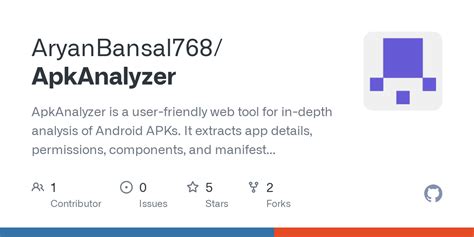 Github Aryanbansal768apkanalyzer Apkanalyzer Is A User Friendly Web Tool For In Depth