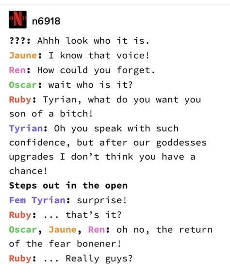 Fem Tyrian And The Fear Boner R Lewdrwbytumblerpost