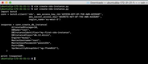 How To Create An Rds Instance Using Python Boto3 On Aws