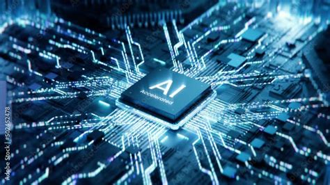 Concept Advanced Mobile Microprocessor Connecting With A Motherboard And Activates Entire