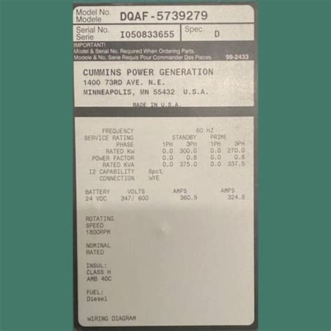 300kw Cummins Diesel Generator