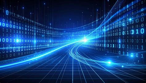 Futuristic Digital Visualization Of A Neural Network And Big Data Flow