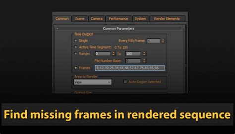 How To Find Missing Frames In Rendered Sequence 1 Cgtricks