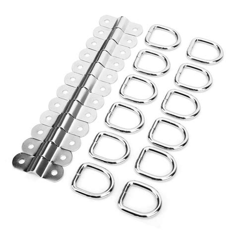 12pcs D Shape Trailer Anchor Steel Car Trailer Tie Down D Secure