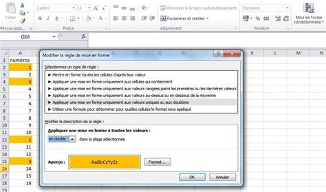 Mettre En Couleur Une Cellule Qui Se Répète Dans Une Colone