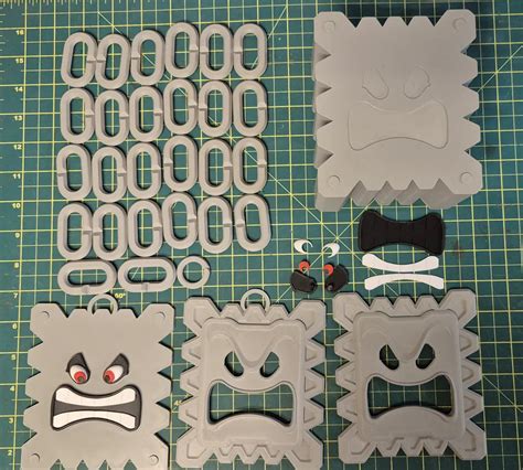 Thwomp Multi Part Model Desktop Box And Medallion Free 3d Print Model Makerworld