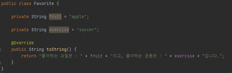 Java toString 메서드