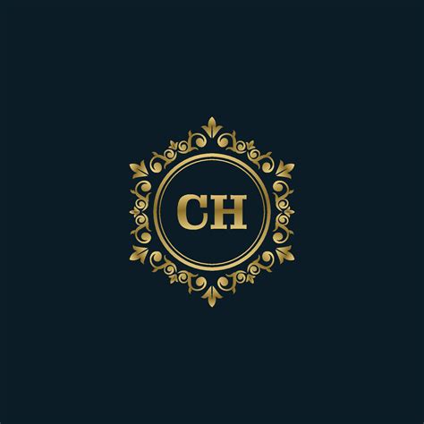 Letter Ch Logo With Luxury Gold Template Elegance Logo Vector Template 14007370 Vector Art At