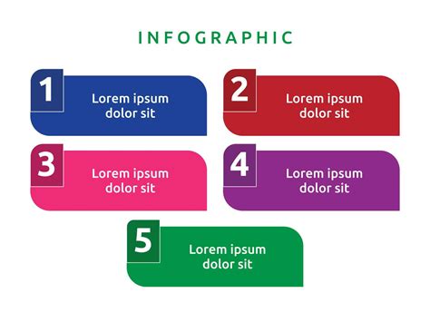 Vector Blank Business Diagram Infographics Template Element Design Chart Step By Step