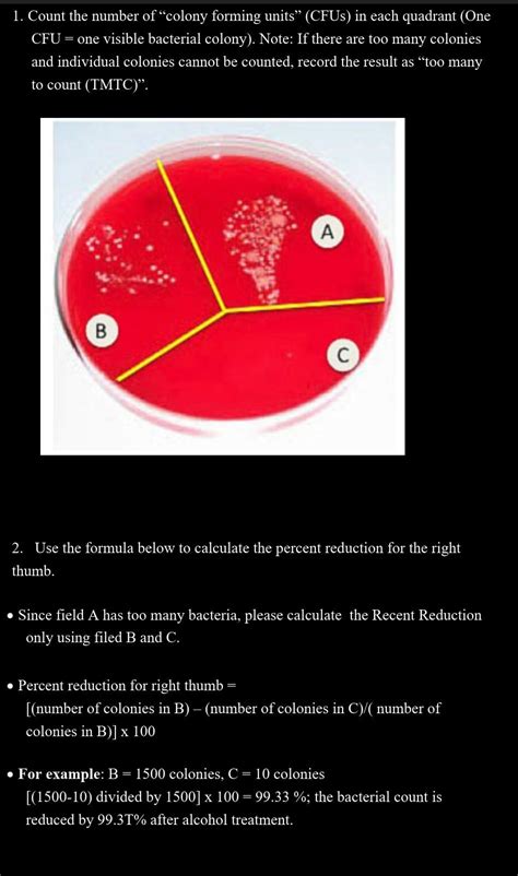 Solved 1 Count The Number Of “colony Forming Units” Cfus