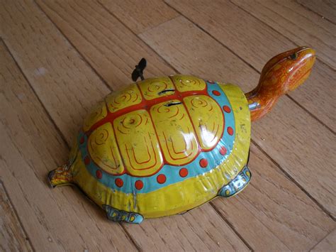 1930s Lithographic Windup Turtle J Chein Toy Co Supernova Antiques