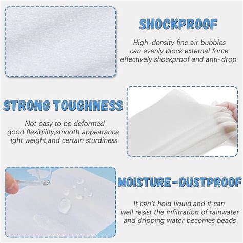 100 Pieces Foam Wrap 25x30cm Foam Bags Moving Bubble Wrap Bubble