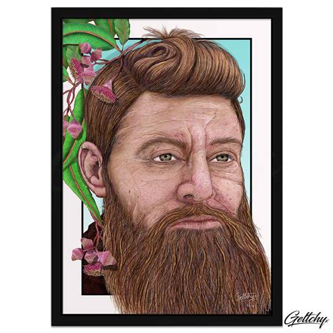 Ned Kelly Australian Man Cave Portrait Art Prints Geltchy