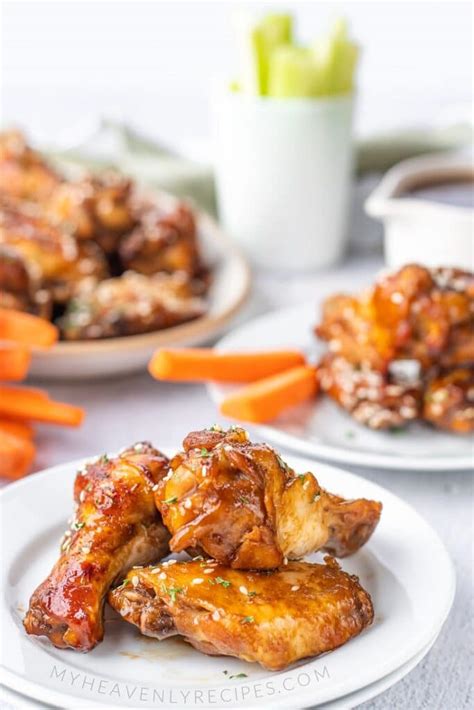 Slow Cooker Teriyaki Chicken Wings My Heavenly Recipes