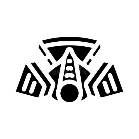 Respirator Ppe Protective Equipment Glyph Icon Vector Illustration