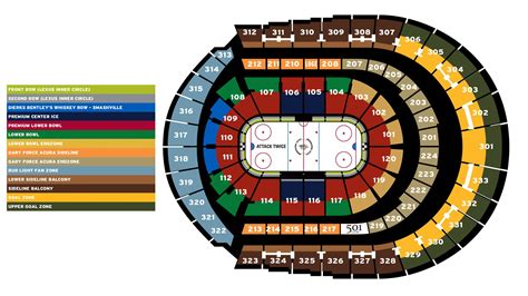 Nashville Predators Stadium Seating Chart Stadium Seating Chart