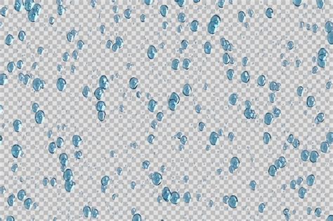 Premium Psd Blue Water Droplets Overlay Raindrops Isolated