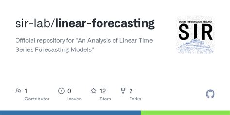Github Sir Lab Linear Forecasting Official Repository For An