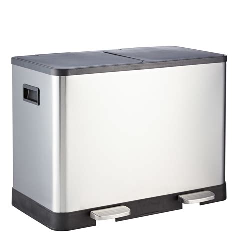 Kitchen Recycling Bin 40 Litre 2 Compartments Home Treats Uk