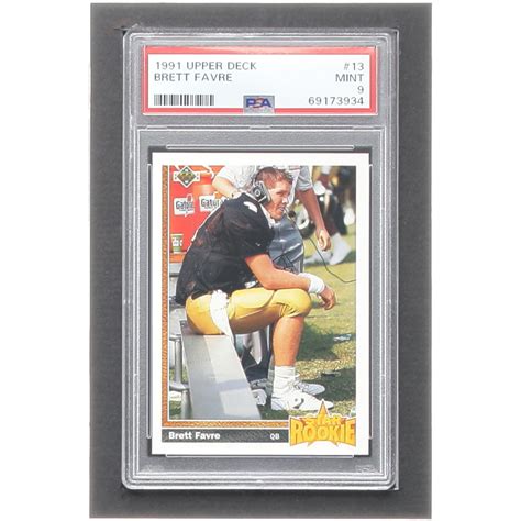 Brett Favre 1991 Upper Deck 13 RC PSA 9 Pristine Auction