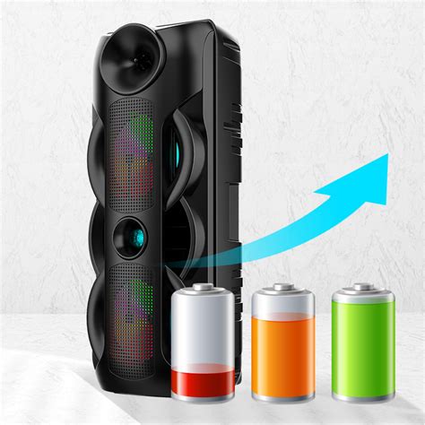 Hordozható hangszóró MP3, USB/TF, Bluetooth, FM rádió, Aux, LED kijelző ...