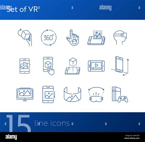 Set Of Vr Icons Stock Vector Image And Art Alamy