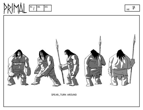 Genndy Tartakovskys Primal 2019 Part 1 Model Sheets Character References Turnarounds