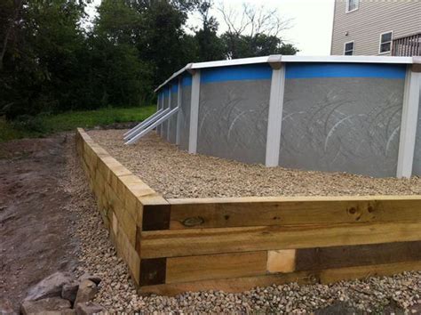 Retaining Wall Around Above Ground Pool 24 X 52 Lamark Lasa Aluminum
