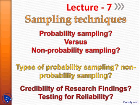 selecting sampling techniques modern research methods lecture slides