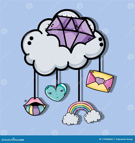 Fashion Cute Patch With Embroidery Design Stock Vector Illustration Of Cartoon Embroidered