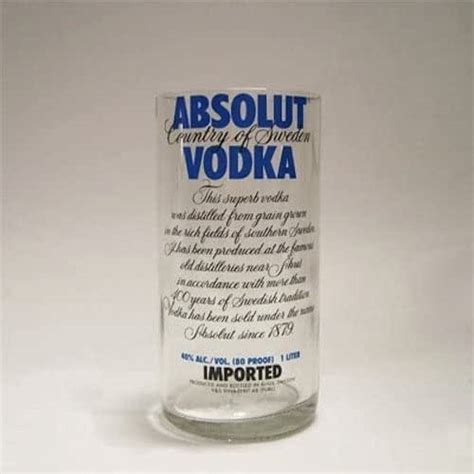 Absolut Vodka Tumblers Vodka Recycled Bottle Tumbler 30 Oz