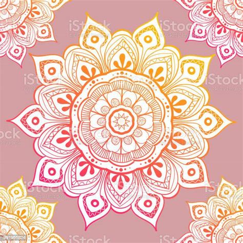 꽃 동기와 원활한 민족 패턴입니다 만다라 직물 및 종이 위한 양식된 인쇄 템플릿입니다 Boho 세련 된 디자인입니다 여름
