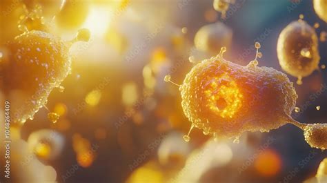 Microscopic View Of A Cell Undergoing Apoptosis Nucleus Shrinking And