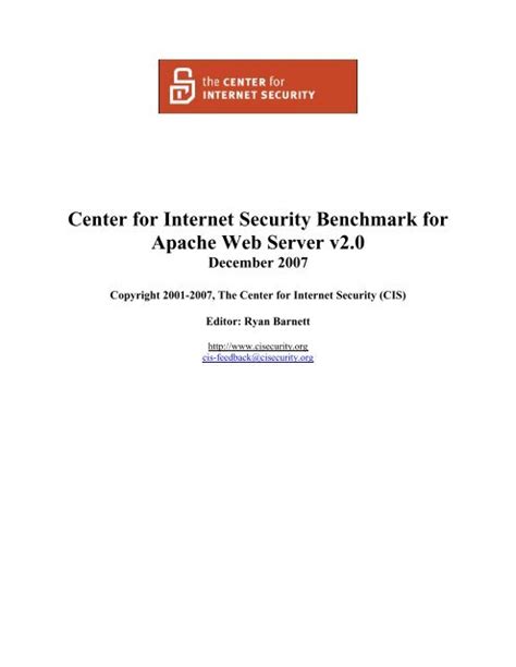 cis apache benchmark v2 benchmarks center for internet security