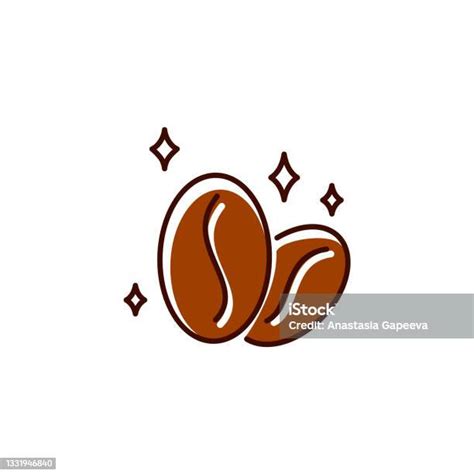 맛 플랫 아이콘을 구운 향기로운 커피 콩 색상 채워진 기호입니다 격리된 벡터 그림 개념에 대한 스톡 벡터 아트 및 기타 이미지 개념 개인 장식품 구이 Istock