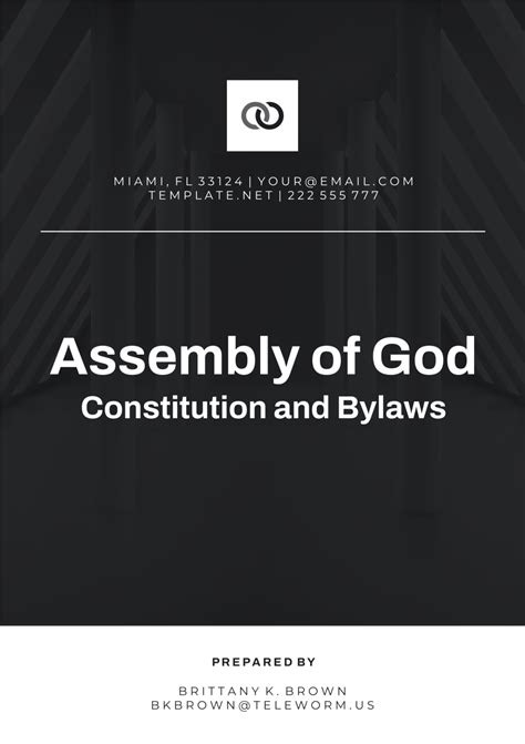Free Assembly Of God Constitution And Bylaws Template To Edit Online