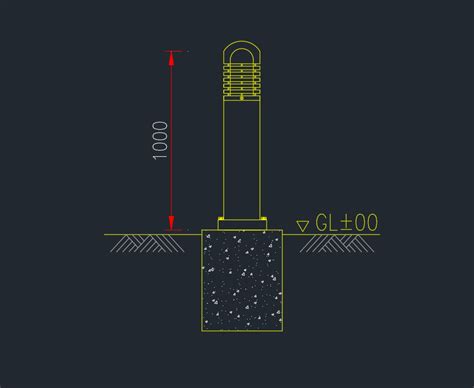 Garden Light Cad Block