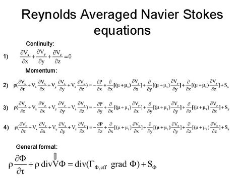Objective Reynolds Navier Stokes Equations Rans Numerical Methods