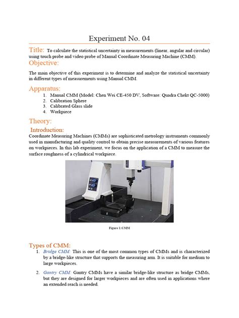 Lab Experiment 4 Pdf Metrology