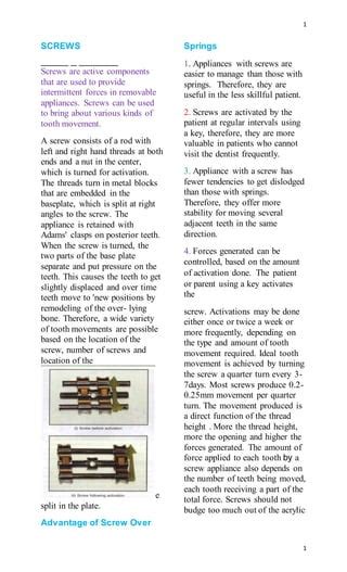 Removable Orthodontic Appliances Part 2 Docx Dental Health