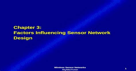 Ppt Chapter 3 Factors Influencing Sensor Network Design Dokumentips