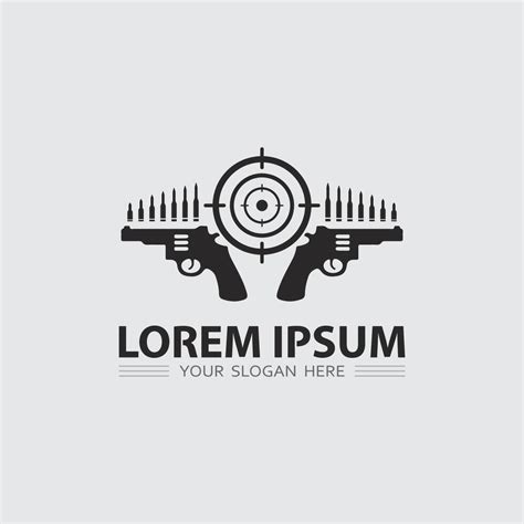 Gallery Of Guns Logo Logo Design Fireguns Illustration Stock Vector