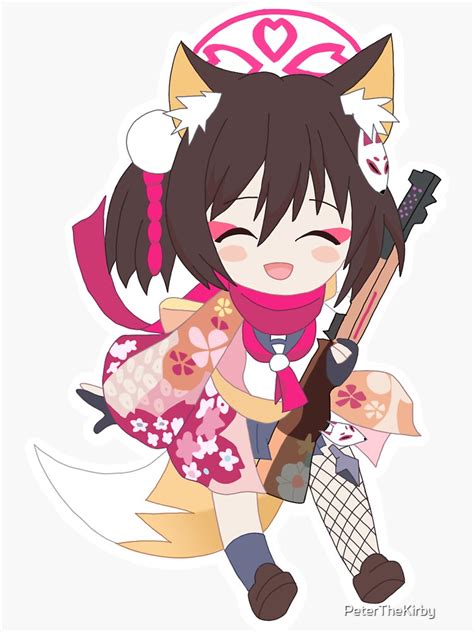 Hanging Izuna Blue Archive Sticker For Sale By PeterTheKirby Redbubble